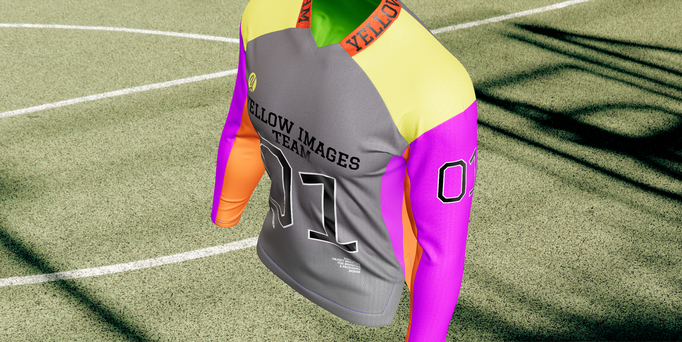 ProVisual — Long Sleeve Soccer Goalkeeper Jersey 3D mockup and 3D model ...