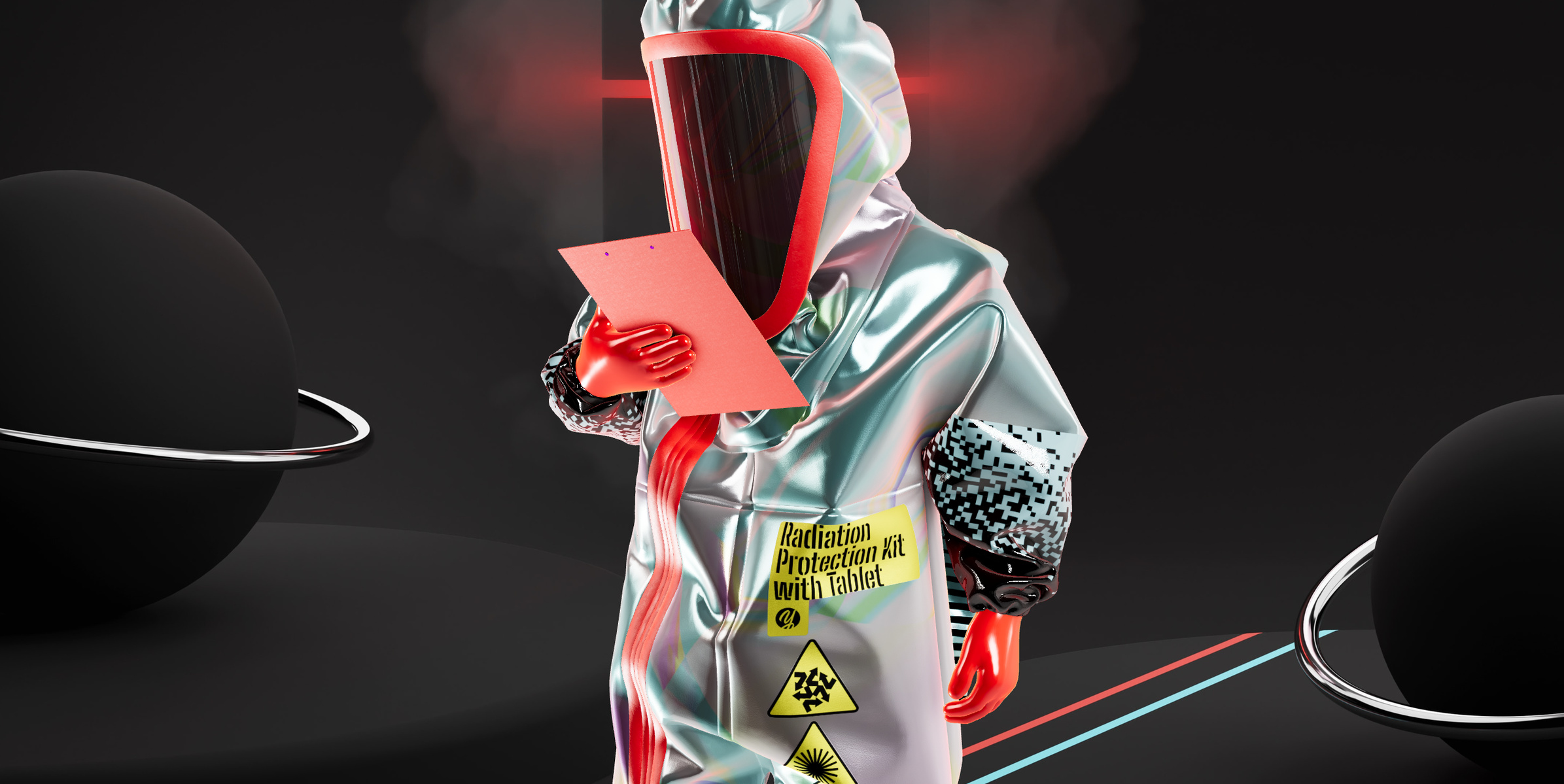 ProVisual — Character in Radiation Protection Kit with Tablet 3D mockup ...