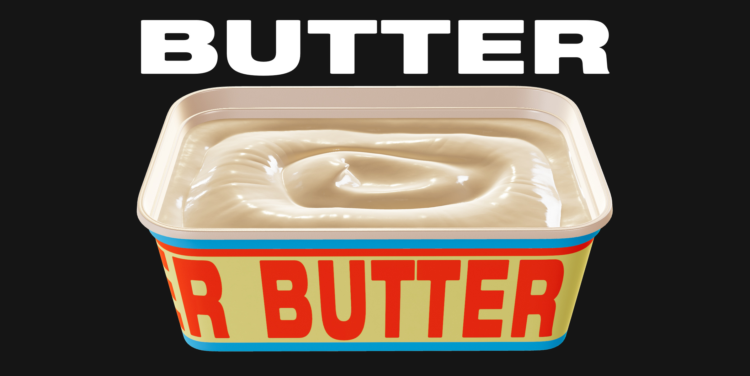 ProVisual — Opened Butter Tub 3D mockup and 3D model - visualize online now