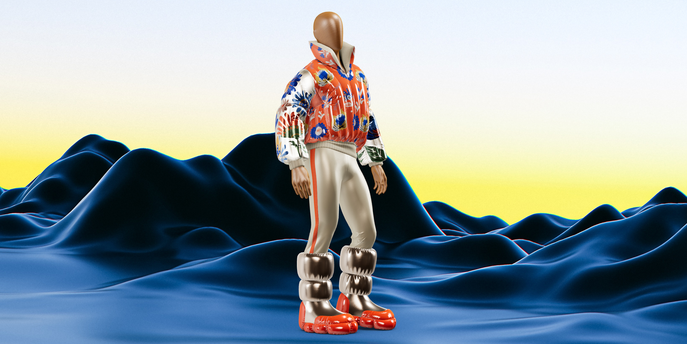 ProVisual — Character in Puffier Outfit 3D mockup and 3D model - create ...